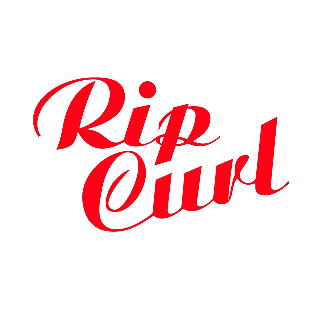 Stickers Rip Curl Caligraphie - Autocollant Surf