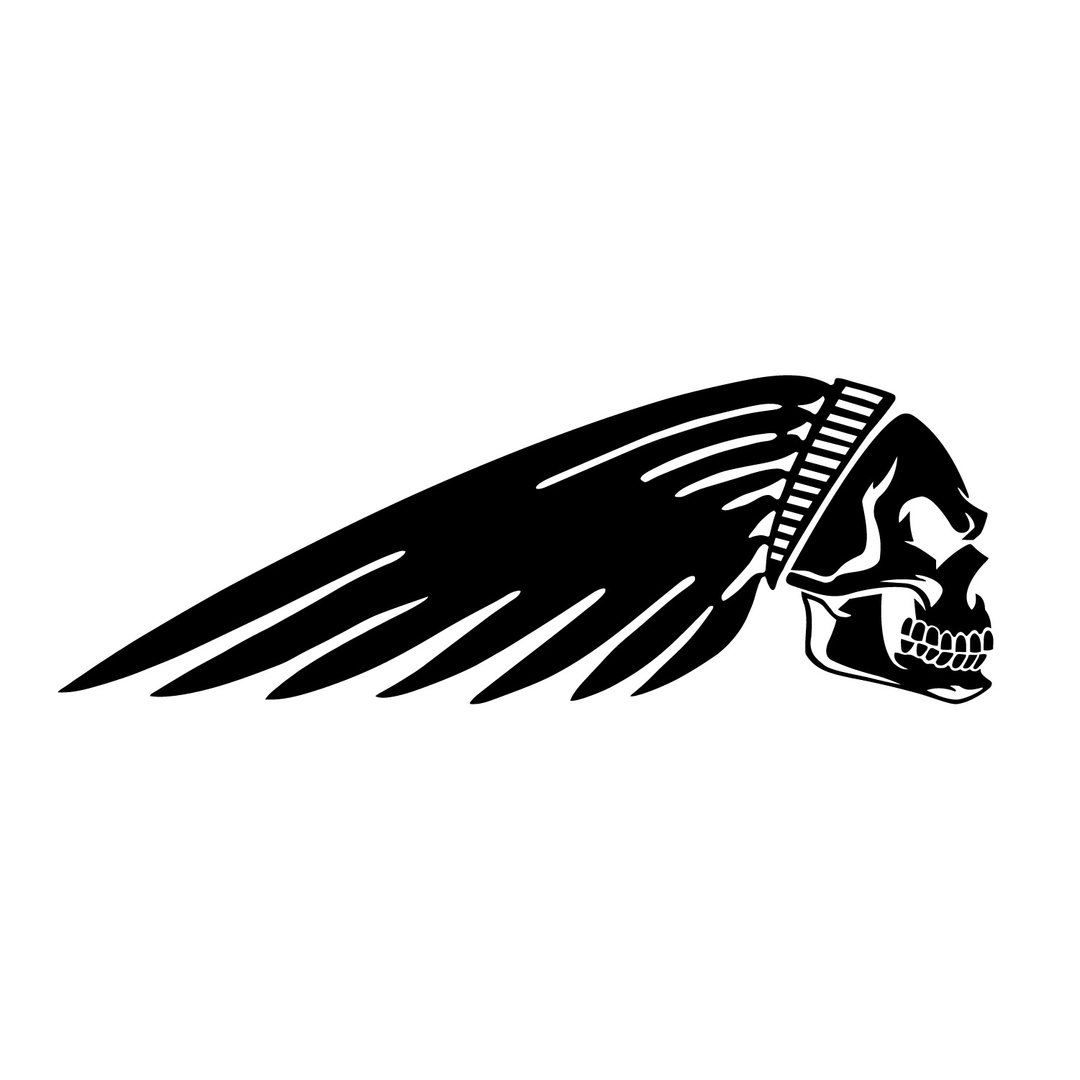 Stickers Indian Skull droite - Autocollant Indian Motorcycle