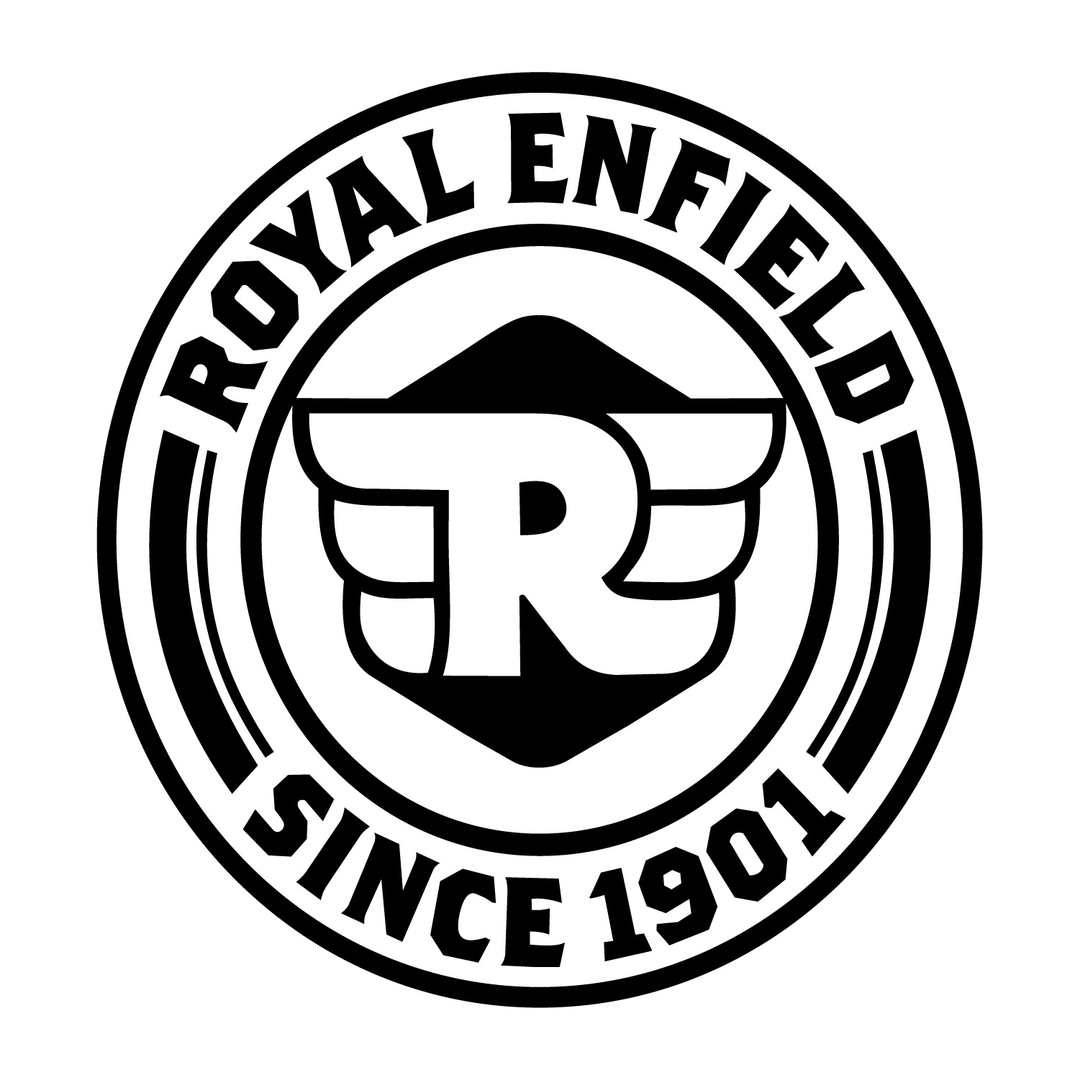 Stickers Royal Enfield rond - Autocollant Royal Enfield moto