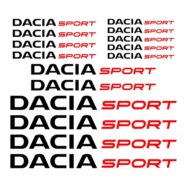 Kit Stickers Dacia Sport Logo - Autocollant voiture