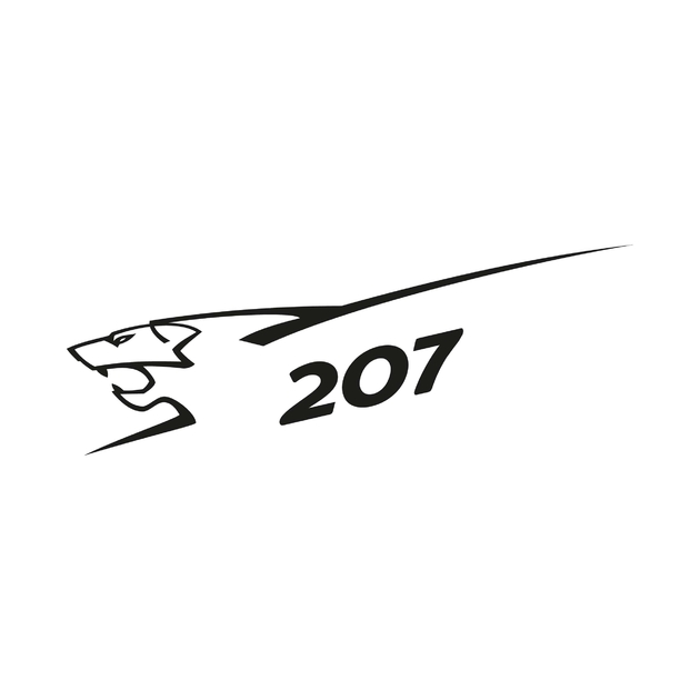 Stickers Peugeot 207 Lion gauche - Autocollant voiture