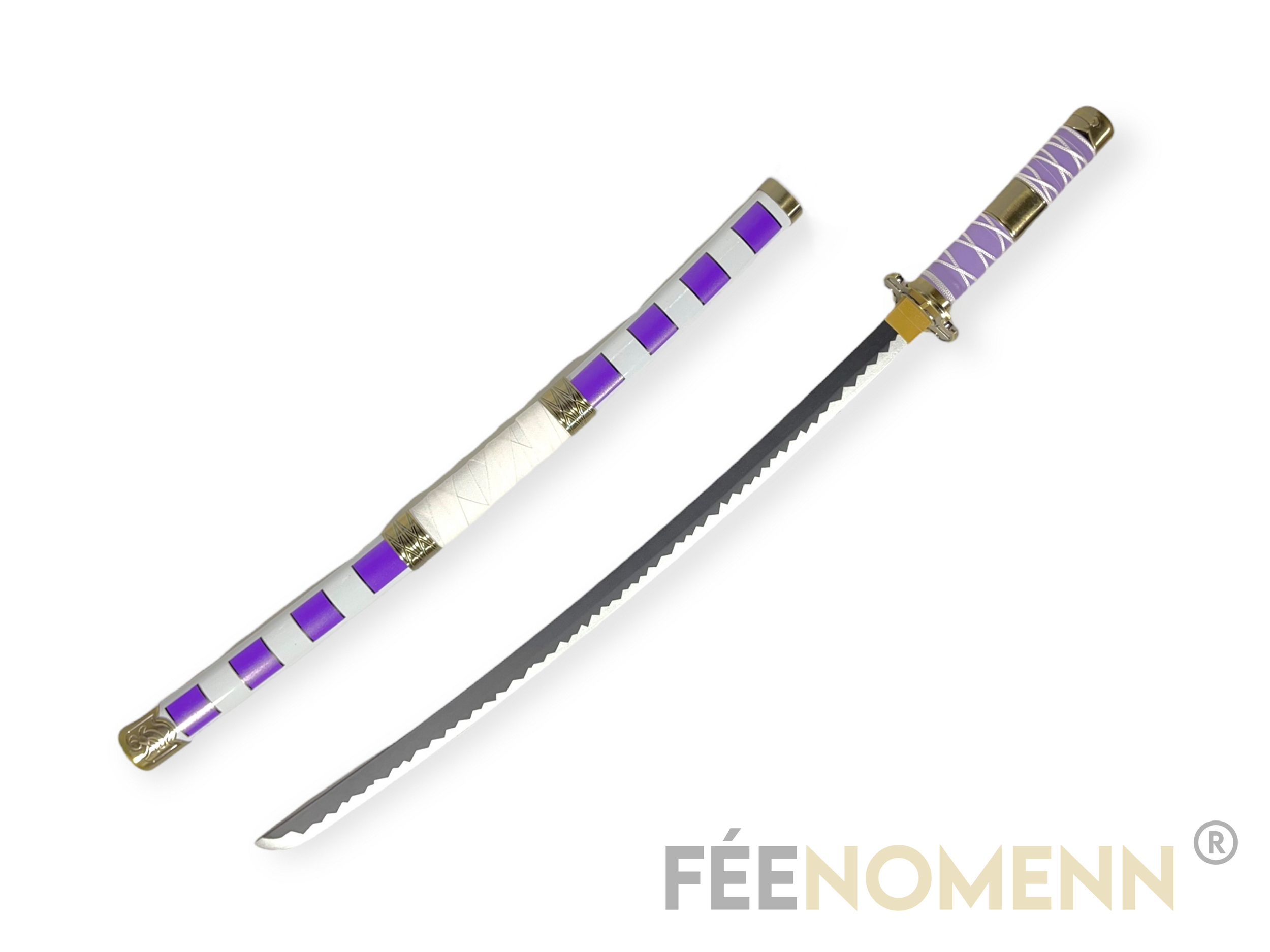 Katana ONE PIECE - Luffy Nidai Kitetsu - Lame Bois (SUPPORT JAPONAIS ...