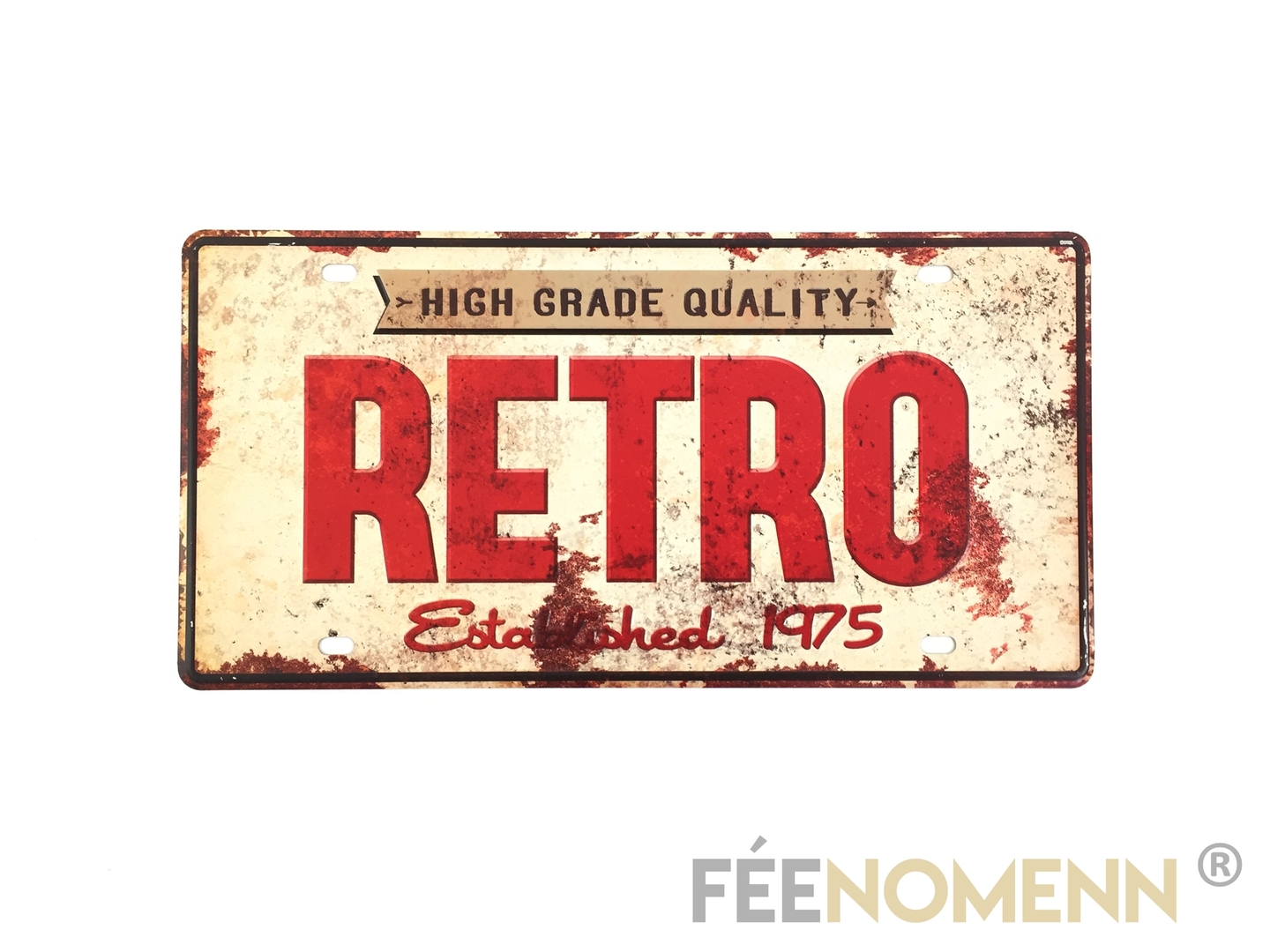 Plaque Métal Immatriculation Vintage - RETRO (15x30cm) - DÉCO ...
