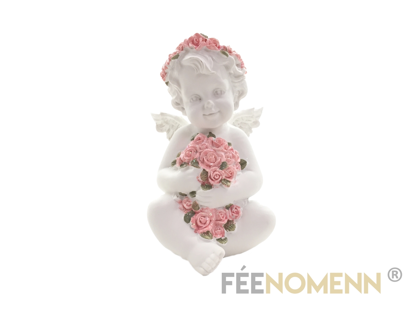 Figurine Ange avec Roses - FIGURINES - STATUETTES/ANGES - CHÉRUBINS ...