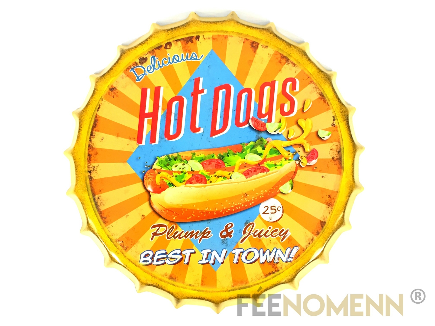 Capsule Métal Vintage - Delicious Hot Dogs (Diam. 40cm) - DÉCO ...