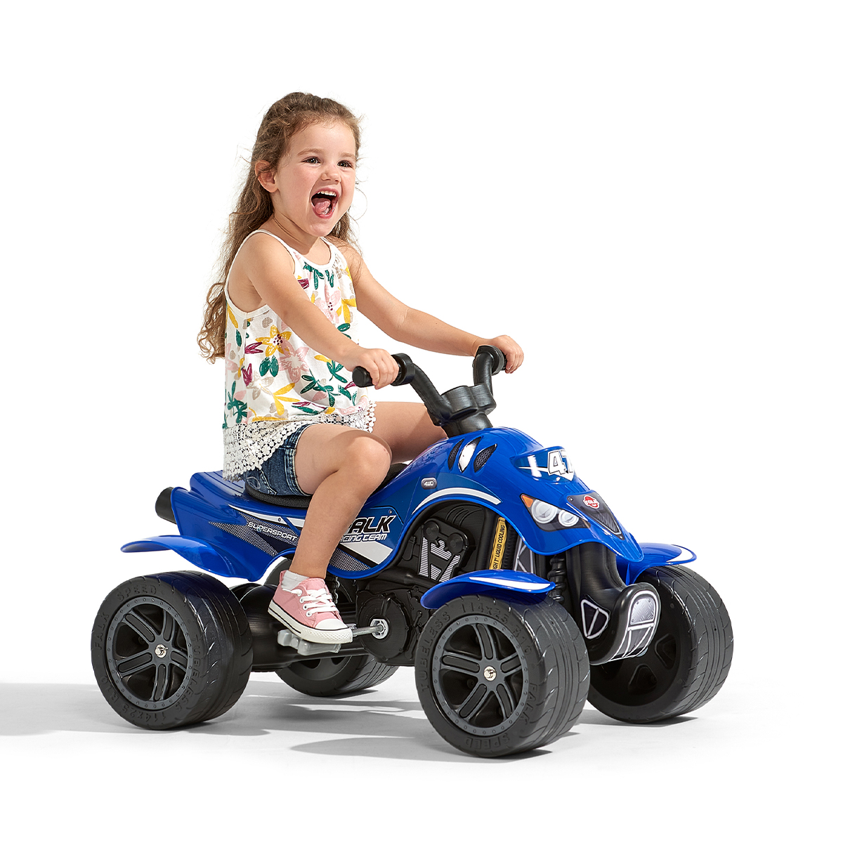 Quad à pédales Falk Racing Team - Bleu - Véhicule à pédales/Véhicule 4 ...