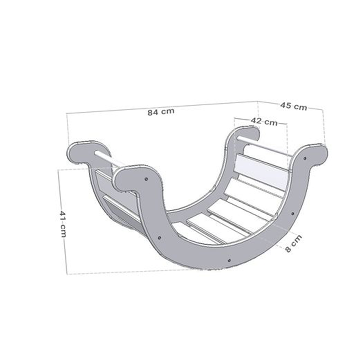 Balançoire d'équilibre pour enfant Yupee - Gris et bois - L'éveil/Jeux ...