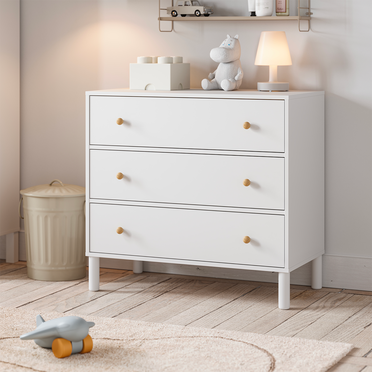 Commode 3 tiroirs Vox Tela - Blanc - Rangements/Commode à langer ...