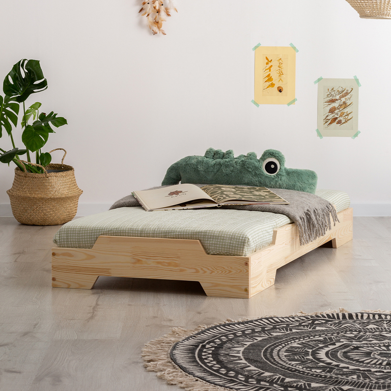 Lit 90x200 sommier inclus Cyrielle - Bois - Lits/Lit au sol enfant ...