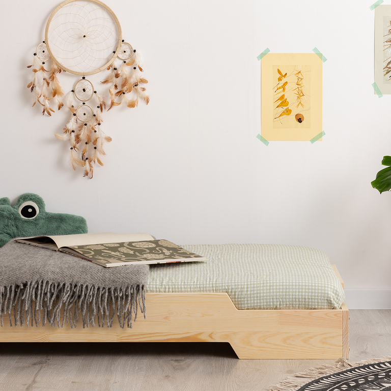 Lit 90x200 sommier inclus Cyrielle - Bois - Lits/Lit au sol enfant ...