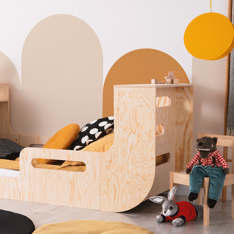 Lit 90x190 entrée gauche sommier inclus Tiana - Bois - Lits/Lit au sol ...