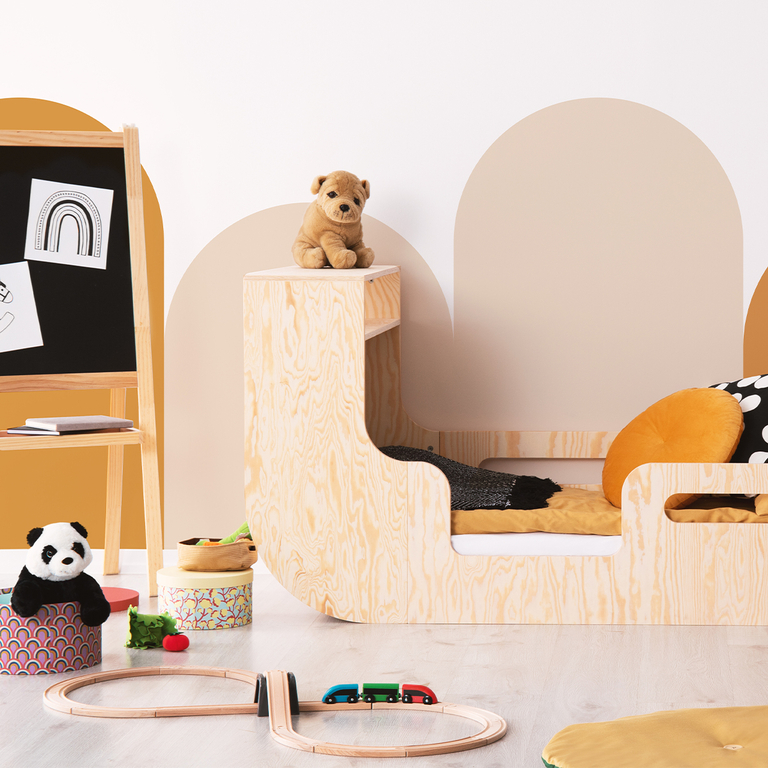 Lit 90x190 entrée gauche sommier inclus Tiana - Bois - Lits/Lit au sol ...