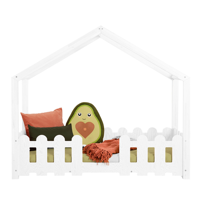 Lit cabane 90x190 sommier inclus Marius - Blanc - Lits cabanes/Lit ...