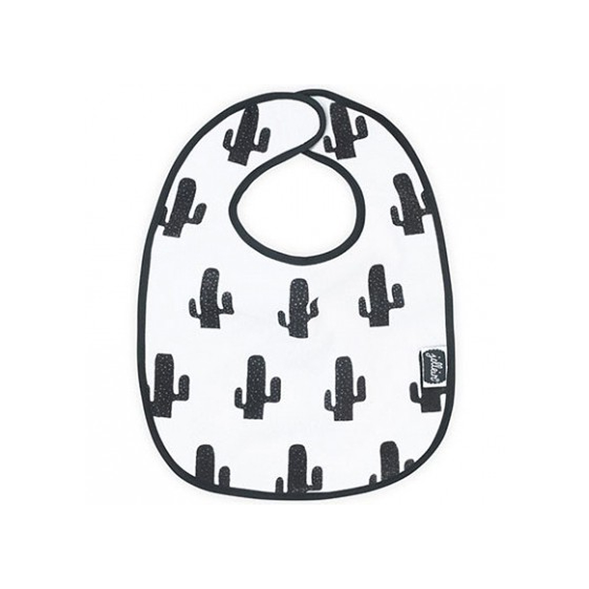 Lot de 2 bavoirs velcro Jollein Tropical Cactus - Noir et blanc - Le ...