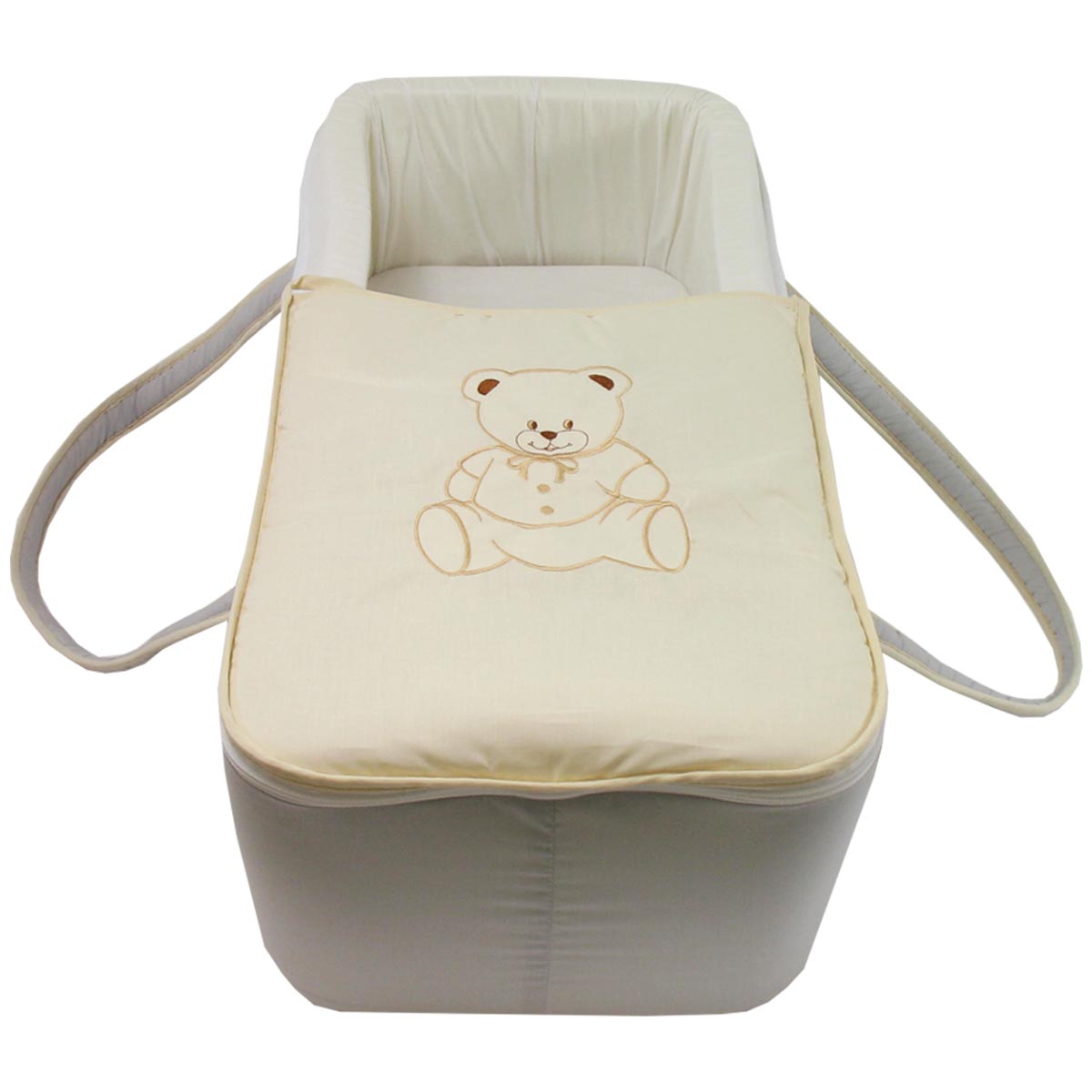 Couffin pour bébé gris et beige - Motif Nounours - Le Sommeil/Couffin ...