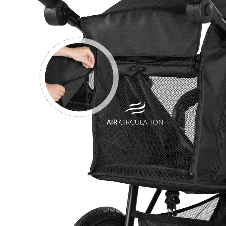 Poussette Buggy 3 roues Hauck Runner 2 - Noir - Poussette/Poussette ...
