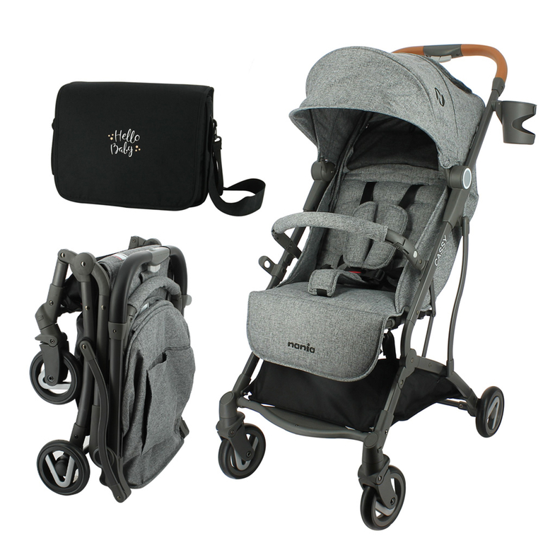 Poussette Buggy Compacte avec sac à langer Nania Cassy - Gris ...