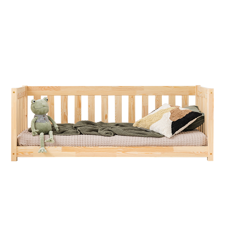 Lit banquette 90x190 sommier inclus Thelma - Bois - Lits/Lit au sol ...
