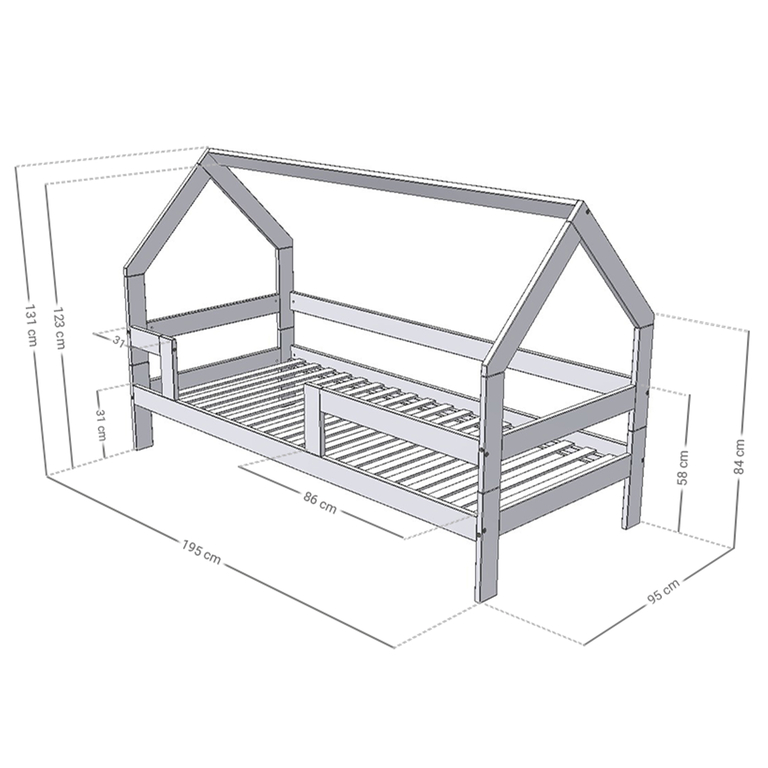 Lit cabane 90x190 sommier inclus Safe - Bois - Lits cabanes/Lit cabane - tendresse de bébé