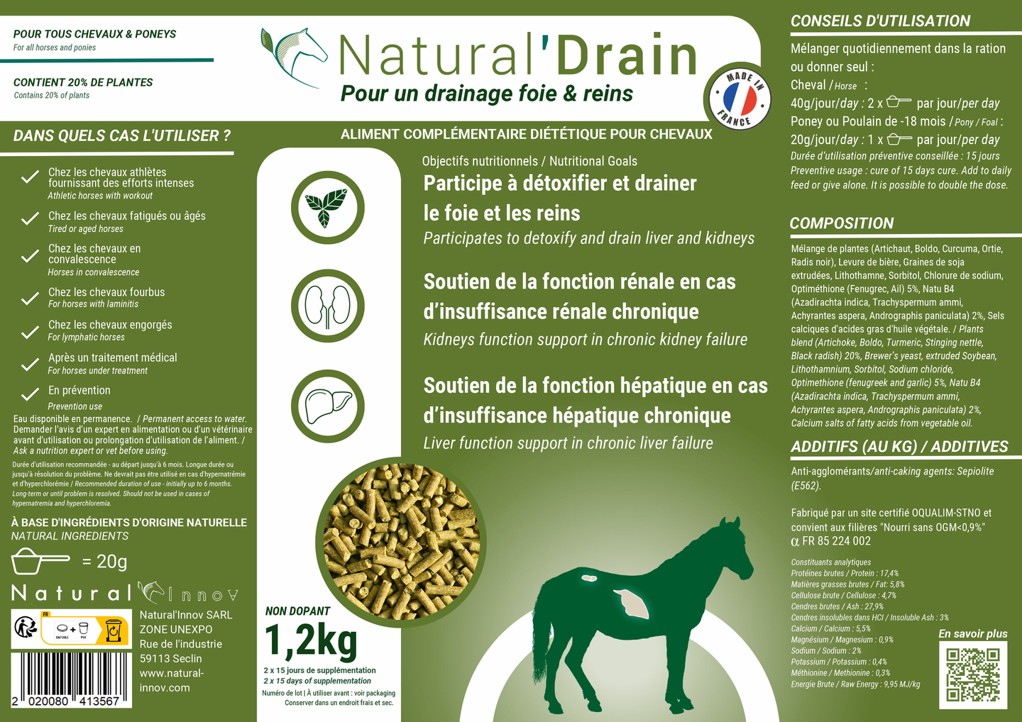 Natural'Drain 1,2kg - Aliments Complémentaires/Santé générale ...