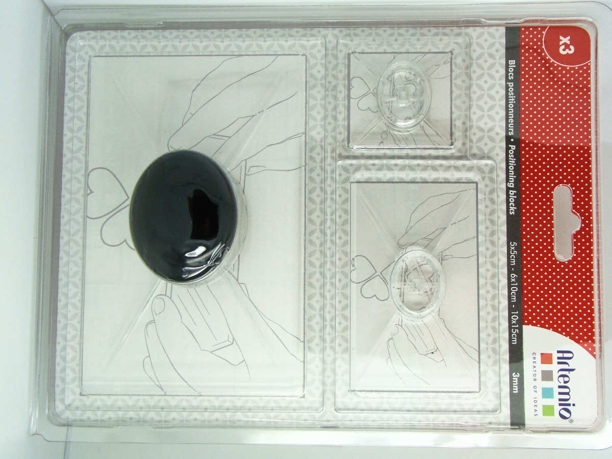 Supports Clear Stamp Tampons transparent Artemio kit 3 tailles ...