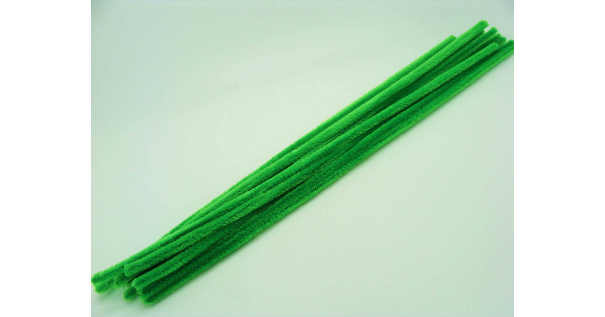 Chenilles Cure-pipe 30cm VERT par 10 pièces - Chenilles / Cure-pipe ...