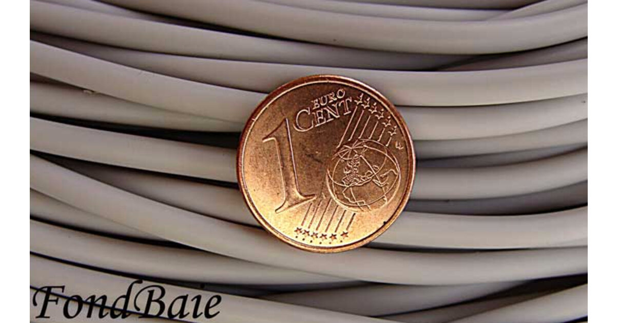 Fil plastique rond 3mm GRIS par 1 mètre - Caoutchouc / Synthétique ...