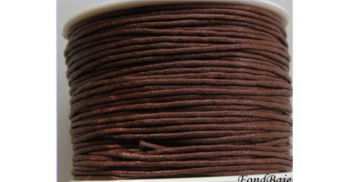FIL COTON CIRE 1mm MARRON par 3 mètres - Coton Ciré/Fil Coton Ciré 1mm ...