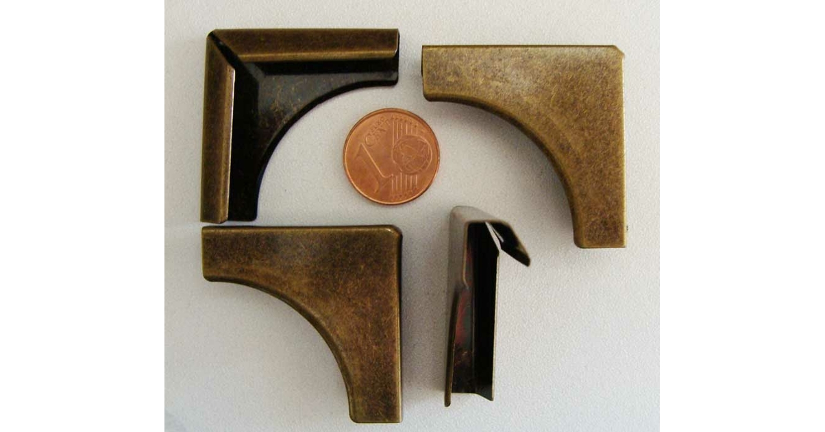 Angle 33mm métal couleur Bronze simple par 8 pcs - CARTONNAGE/Coins ...