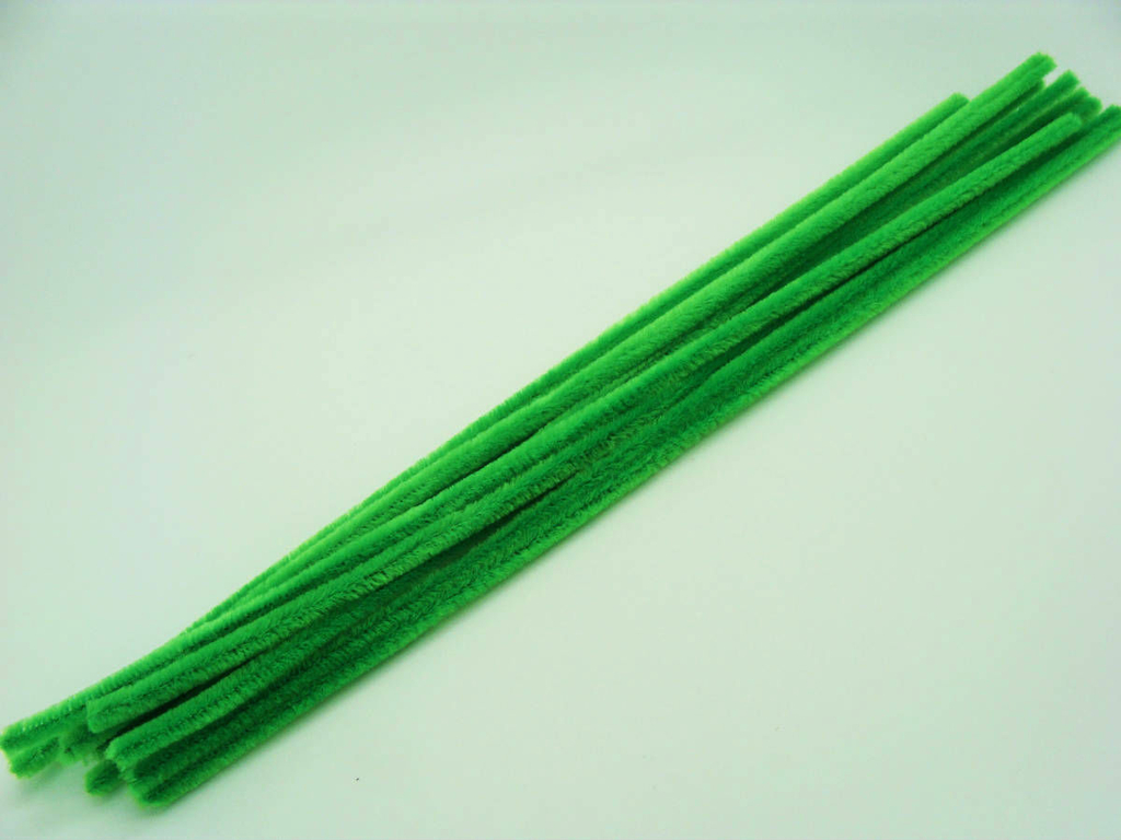 Chenilles Cure-pipe 30cm VERT par 10 pièces - Chenilles / Cure-pipe ...
