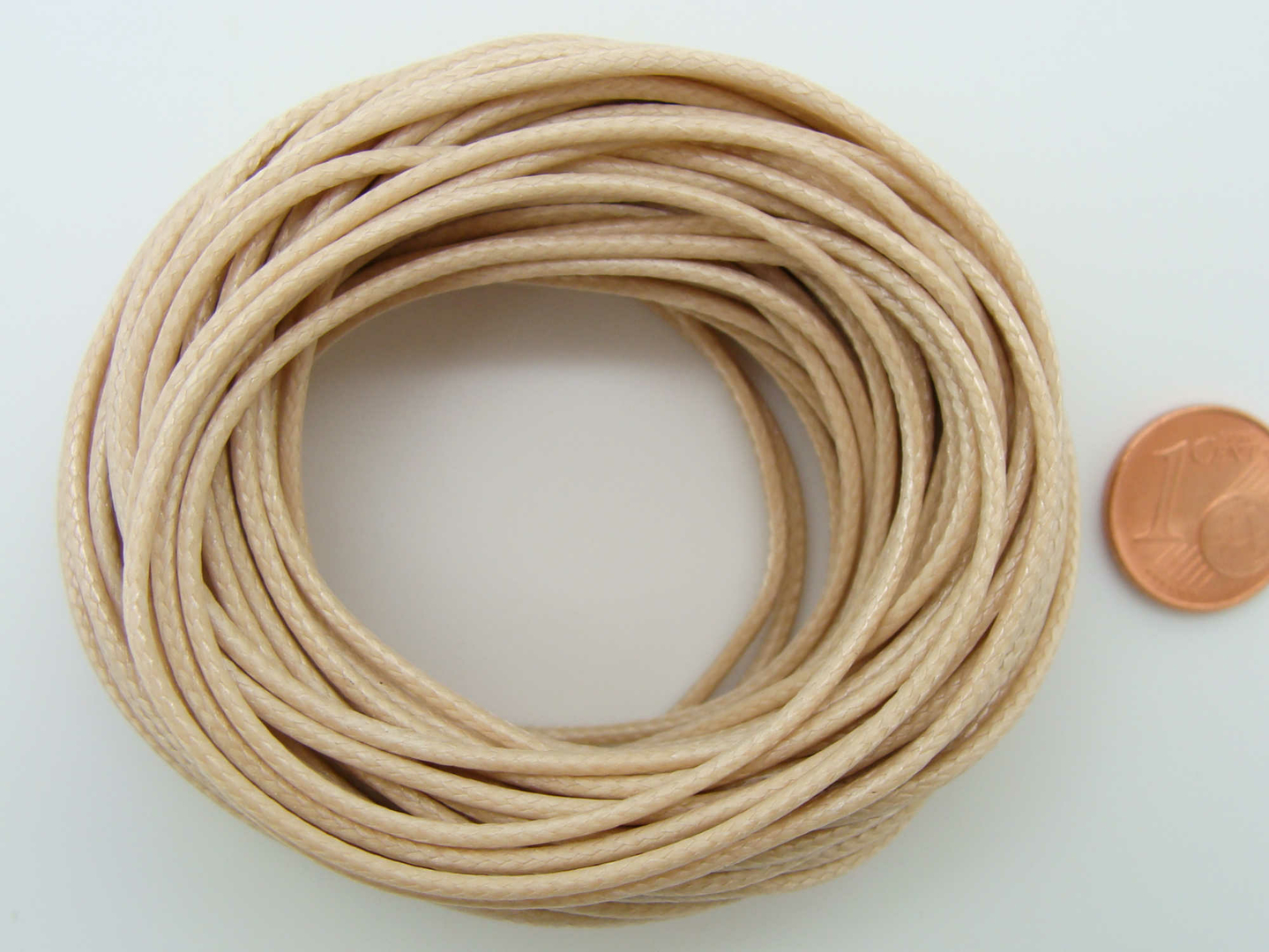 Fil polyester ciré Marron Clair 1,5mm en écheveau de 10 mètres ...