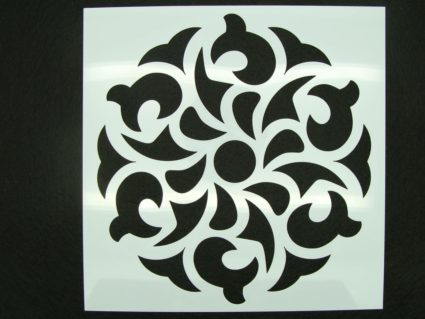 Pochoir 15x15cm motif grande fleur stylisée carreau de ciment Mod16 ...