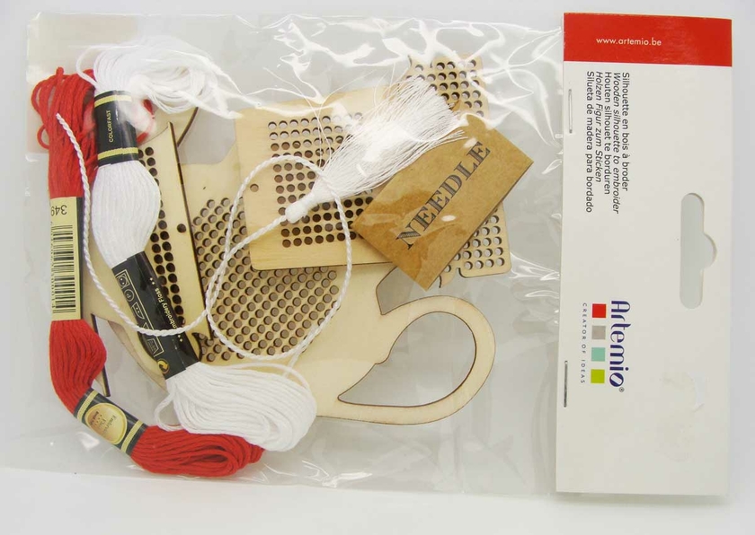 Kit broderie Service Thé support bois Théière Tasse Pot confiture ...