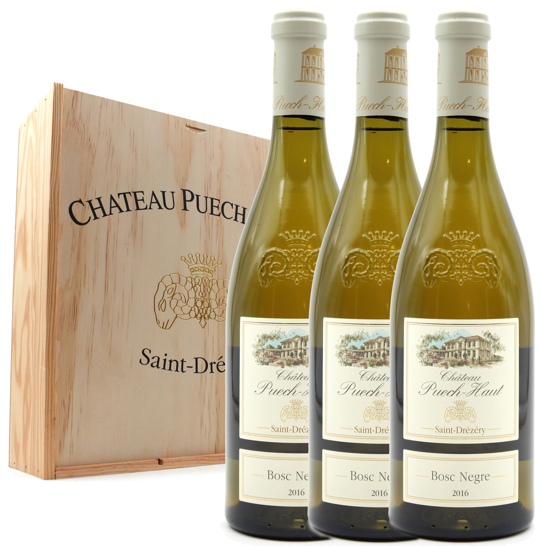 Coffret 3 bouteilles Bosc Negre 2016 de Vin Blanc - Château Puech Haut ...
