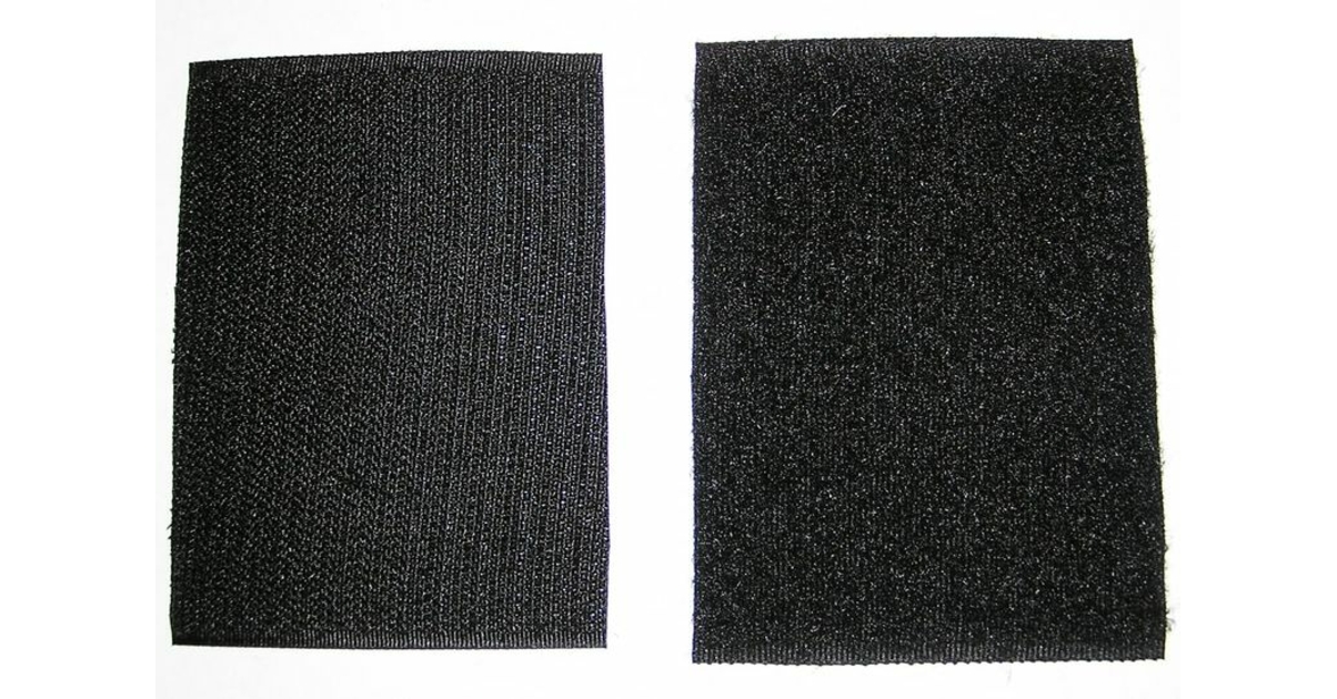 Velcros noirs male et femelle rectangle - Velcros - Fancorner