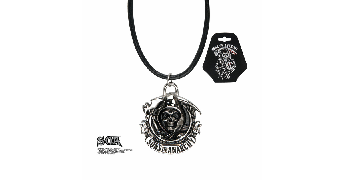 Pendentif officiel Sons of Anarchy logo SOA en acier inoxydable ...
