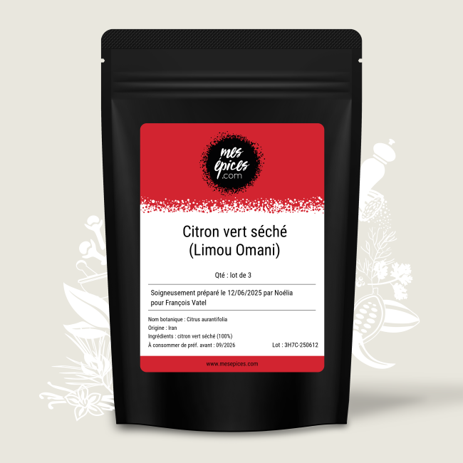 Citron vert séché (Limou Omani) - Condiments/Fruits séchés - MesÉpices.com