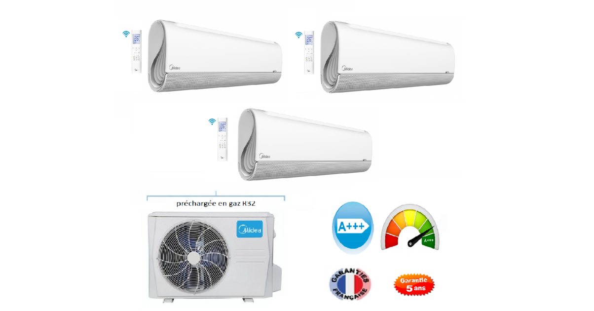 - MULTI SPLIT REVERSIBLE / PAC AIR AIR/3 unités intérieures - HABITAT ...