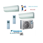 Pack Climatisation Bi split DAIKIN PERFERA Bluevolution R32 3000W + 2 Unités 1500w + MISE EN ...