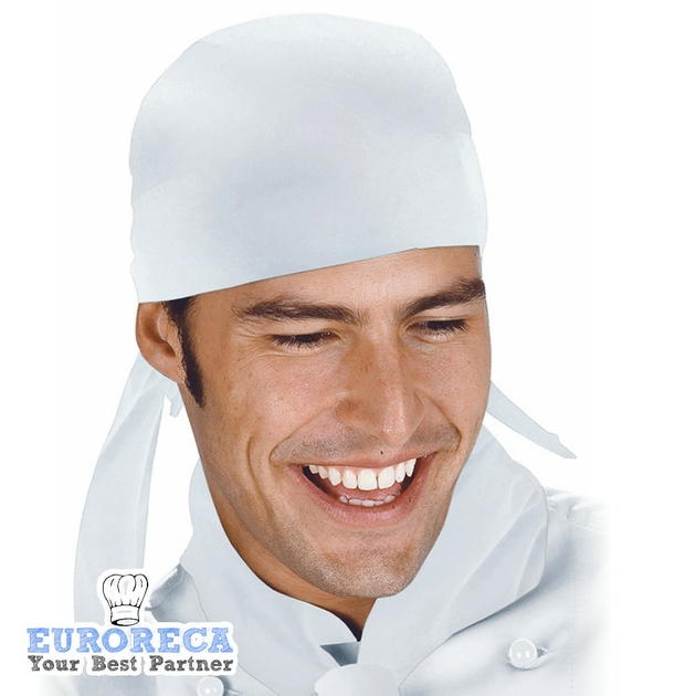 Bandana de cuisinier COPPOLLA blanc - Toques et Casquettes/Charlotte et ...