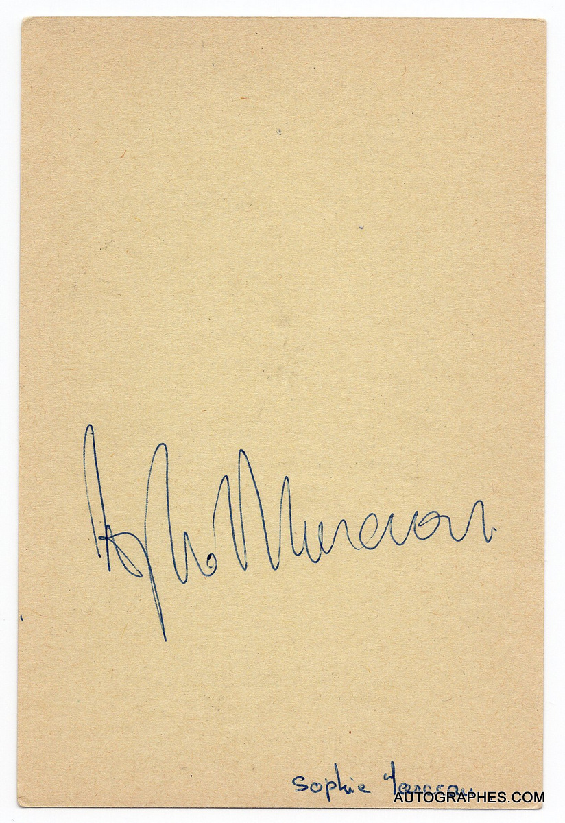 Sophie MARCEAU - Signature autographe (années 90)