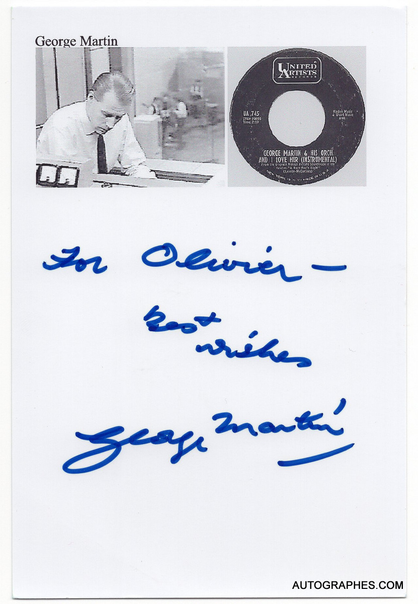 [BEATLES] George MARTIN - Dédicace autographe
