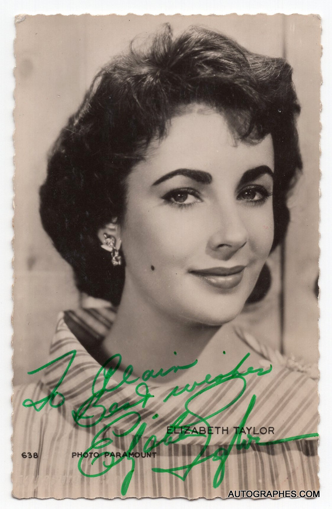Nos autographes de Elizabeth TAYLOR en vente