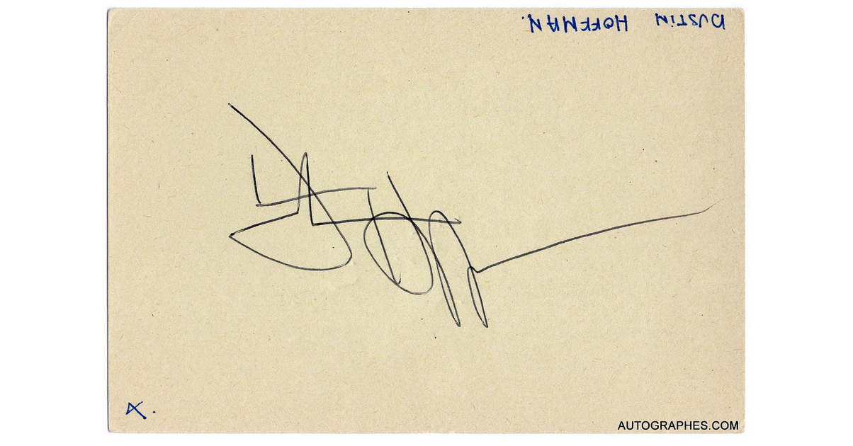 Dustin HOFFMAN - Signature autographe (années 90)