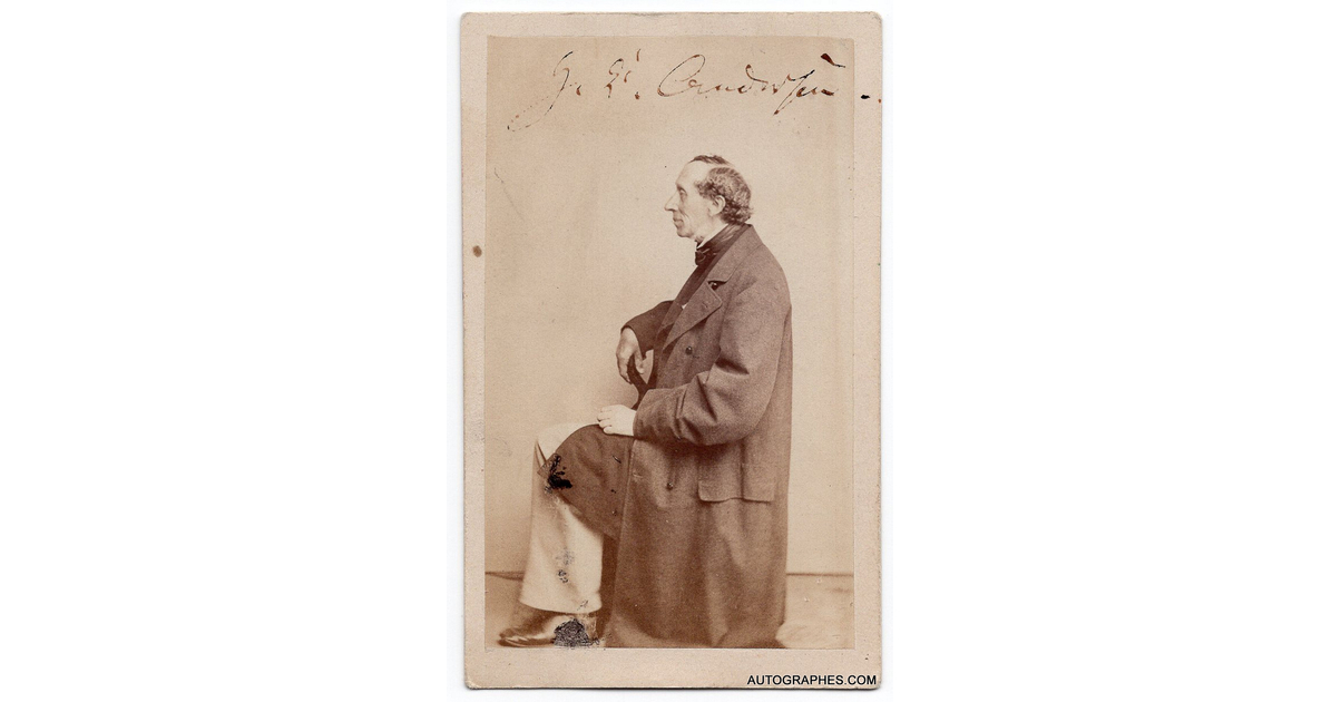 Hans Christian ANDERSEN - Photographie CDV signée sur l'image et ...