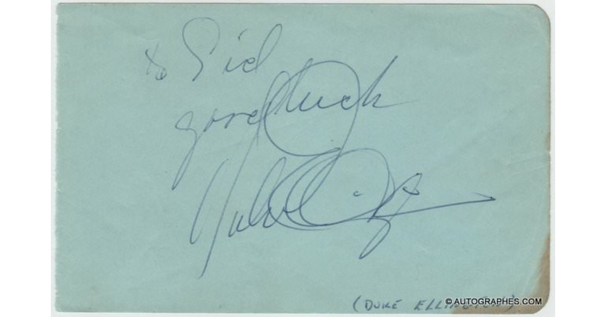 Duke ELLINGTON - Dédicace autographe signée - NOS AUTOGRAPHES/MUSIQUE ...