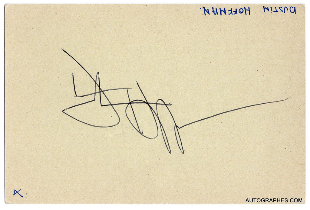 Dustin HOFFMAN - Signature autographe (années 90)