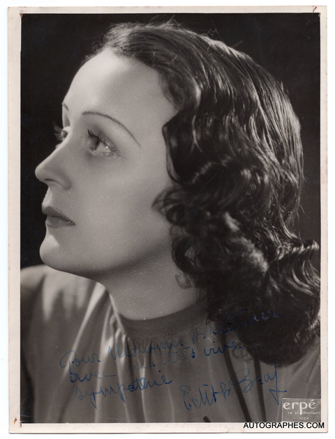 Édith PIAF - Photographie grand format dédicacée et signée (fin années ...