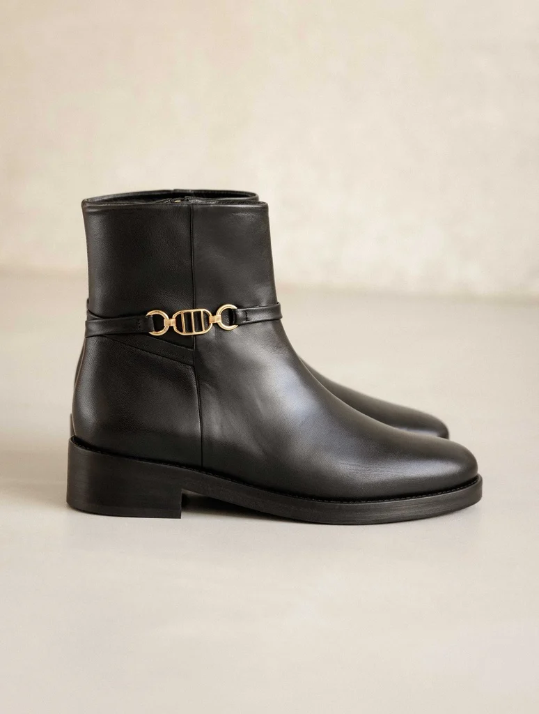 Bottines plates Yona - Noir passion - BOBBIES FEMME - Prix doux ...