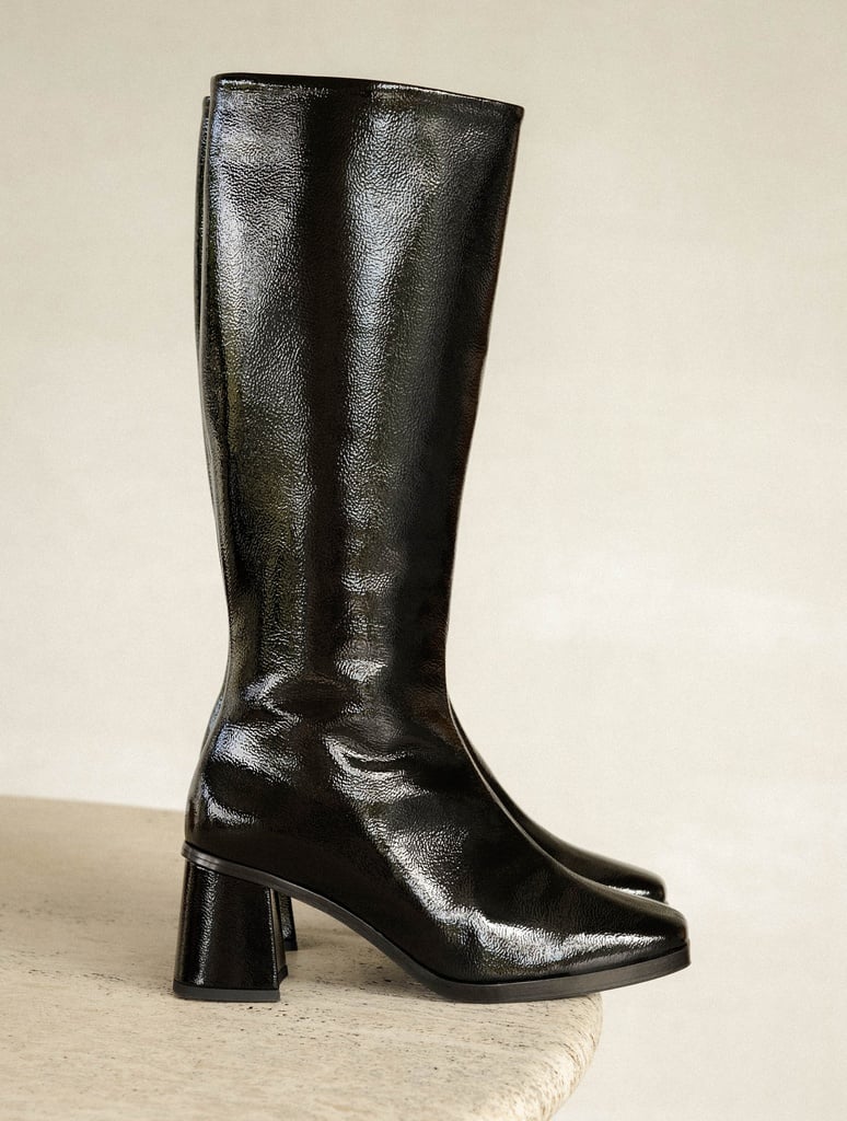 Bottes Laila en cuir verni - Noir vinyl - BOBBIES FEMME - Prix doux ...